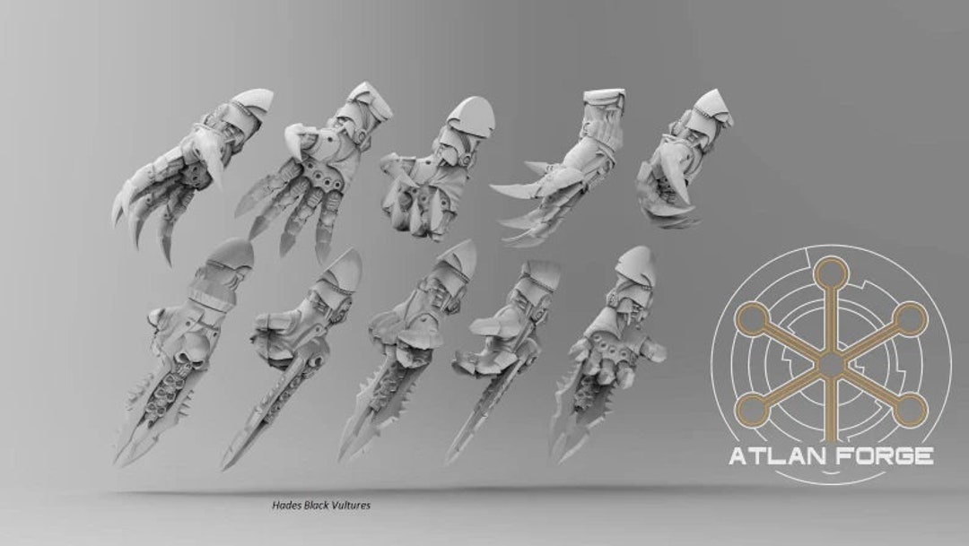 Sword Fist, Power Claw Sci-fi Weapons Pack Atlan Forge - Etsy