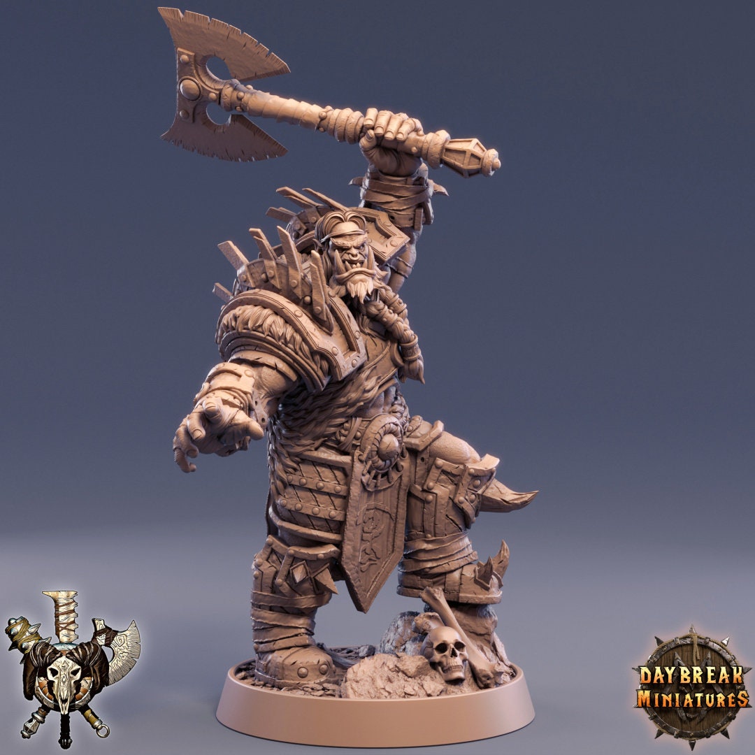 Dnd Orc Miniature Orc Barbarian Mini Ork Fighter Model for - Etsy