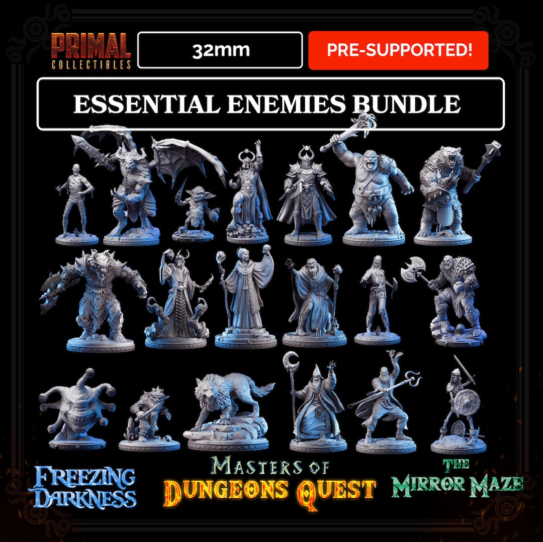 Dnd Classic Enemy Miniatures Bundle for Dungeons and Dragons Minis for ...