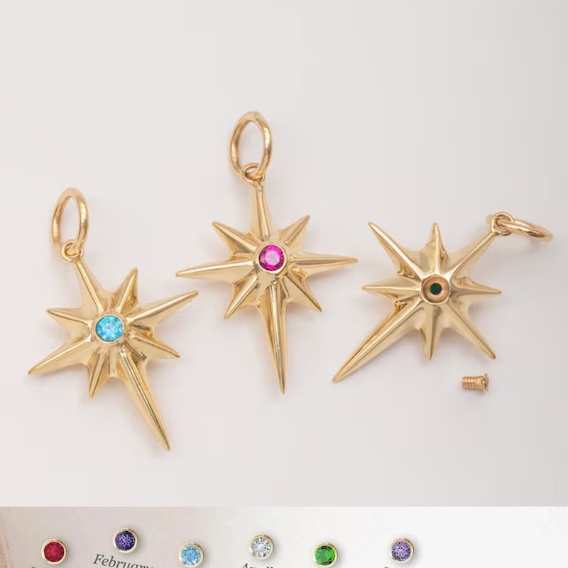 North Star Stone Pendant - Etsy