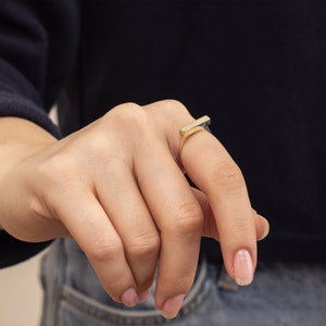 Signet Urn Ring, 14K 18K Real Solid Gold Custom Signet Cremation Ring ...