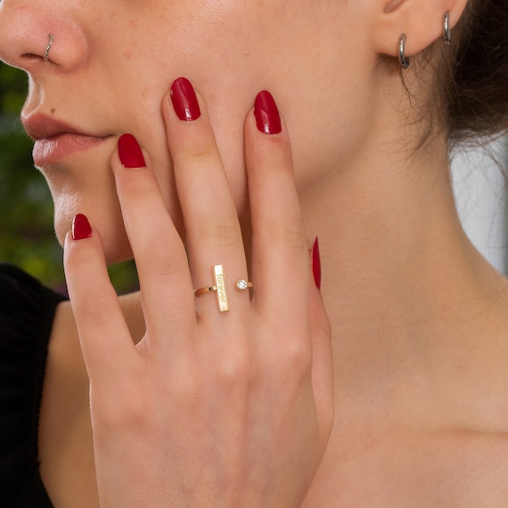 14K 18K Real Gold Birthstone Ring Urn for Ashes Customized - Etsy