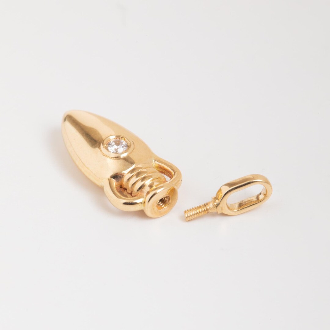 14K 18K Gold Pitcher Urn Pendant, Vintage Vase Pendant, Wine Vessel Urn ...