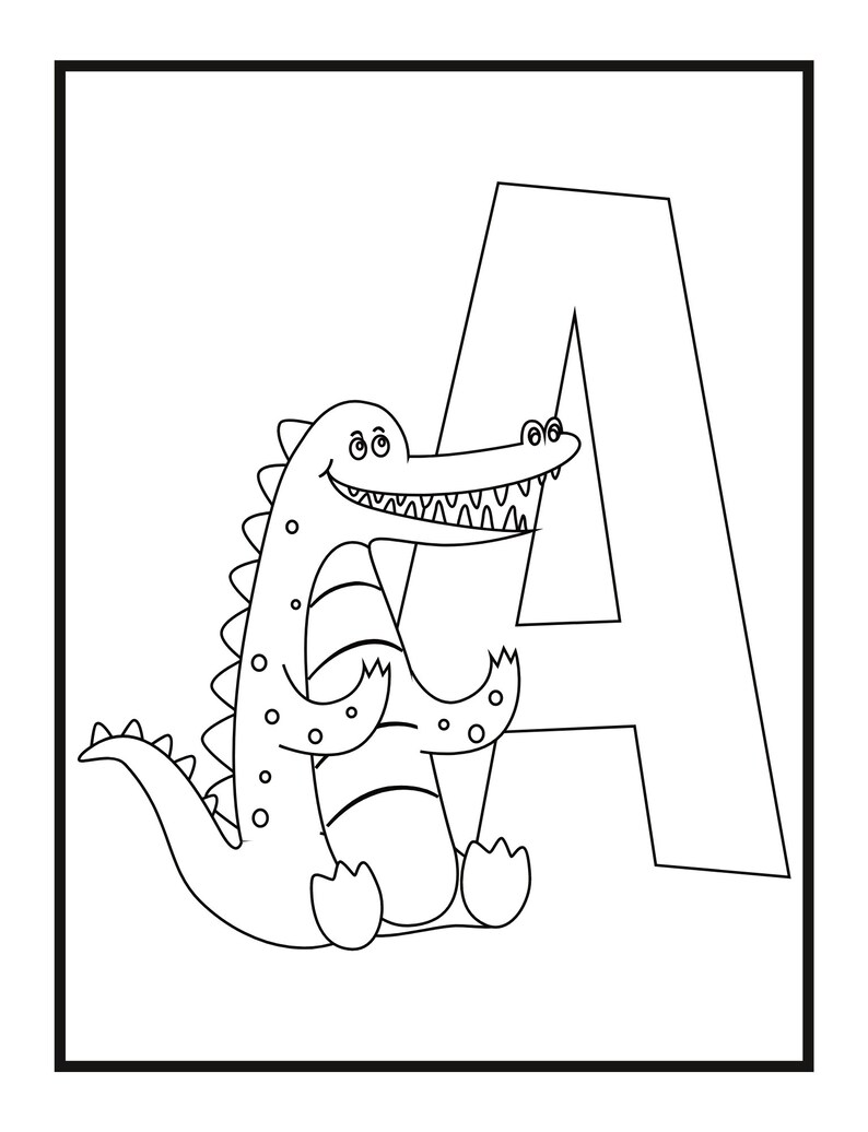 Fun and Educational Printable Coloring Book for Kids - Letters, Numbers ...