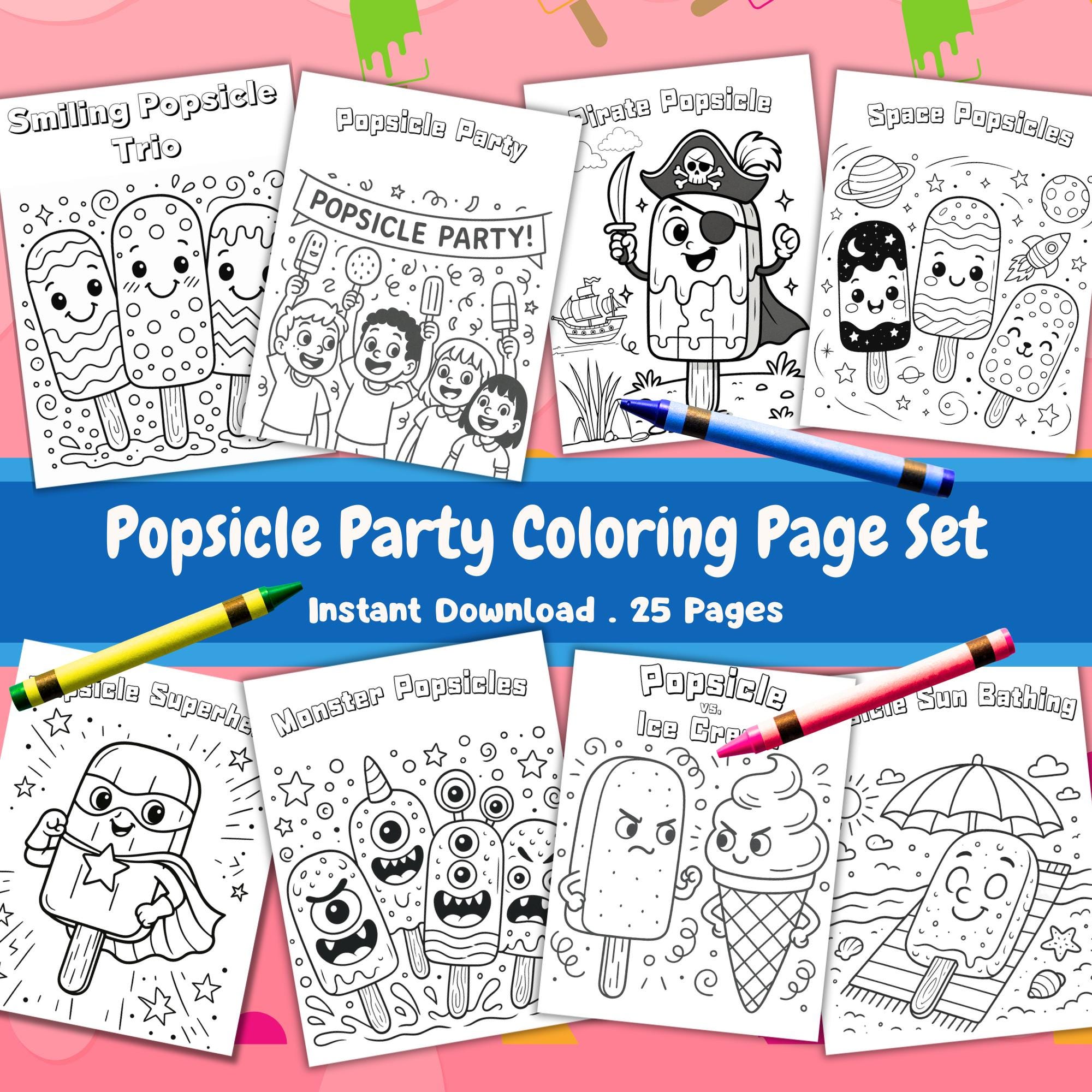 Popsicles For Coloring