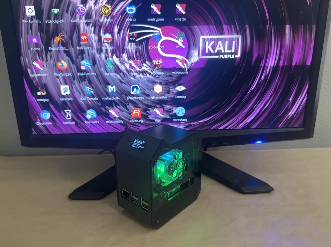 Mini Kali Purple Linux Computer – OLED Display, Top Defensive Security ...