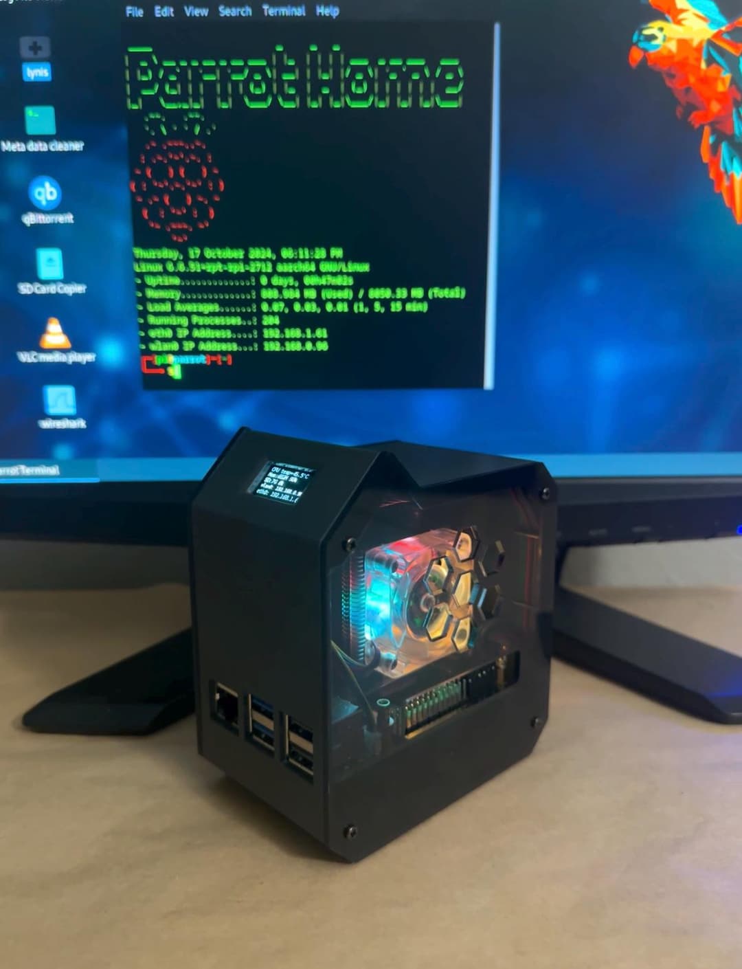 Mini Cybersecurity Computer - Raspberry Pi 5 Privacy Console - Parrot ...