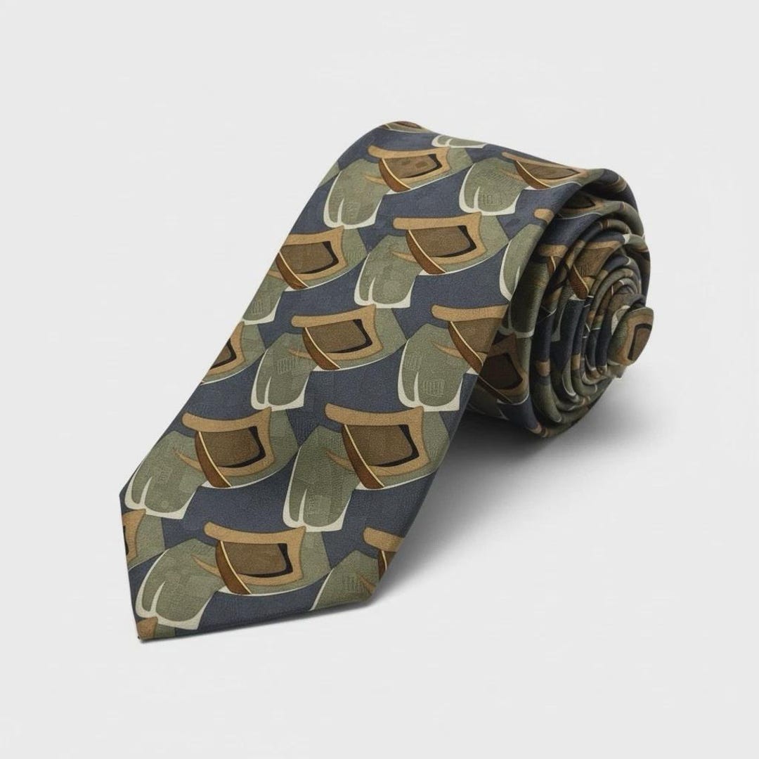 Vintage Ziggurat Silk Tie Abstract Geometric Modernist Art 90s Designer ...
