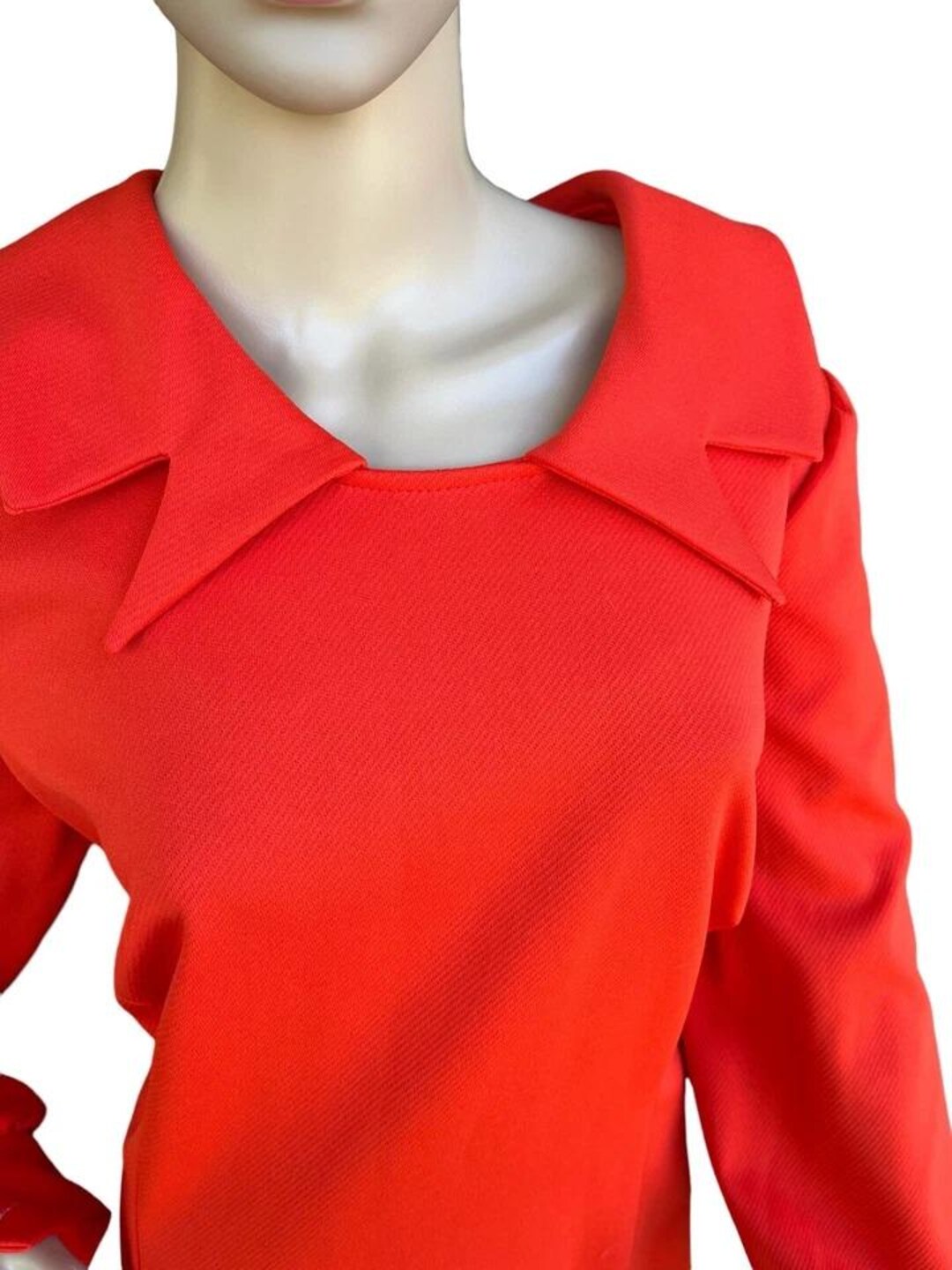 Vintage Lady Laura Toni Todd Orange Shift Dress Womens Large Long ...
