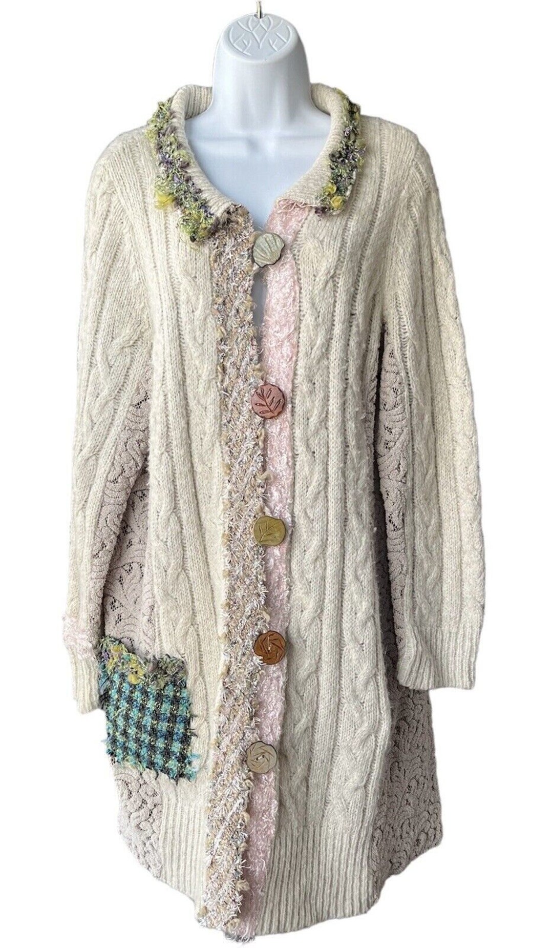 Vintage Lee Anderson Art to Wear Sweater Cardigan Jacket Long Knit ...