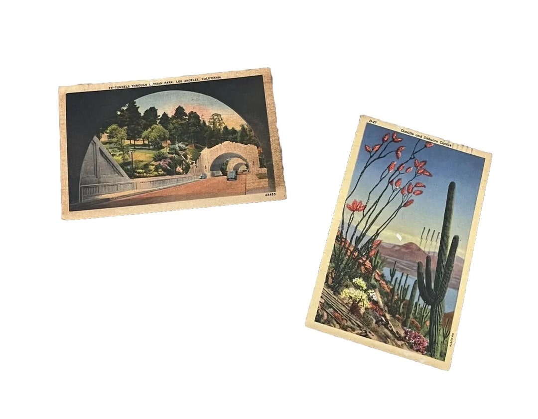 Vintage 1940s Postcards California Arizona Handwritten Retro Collection ...