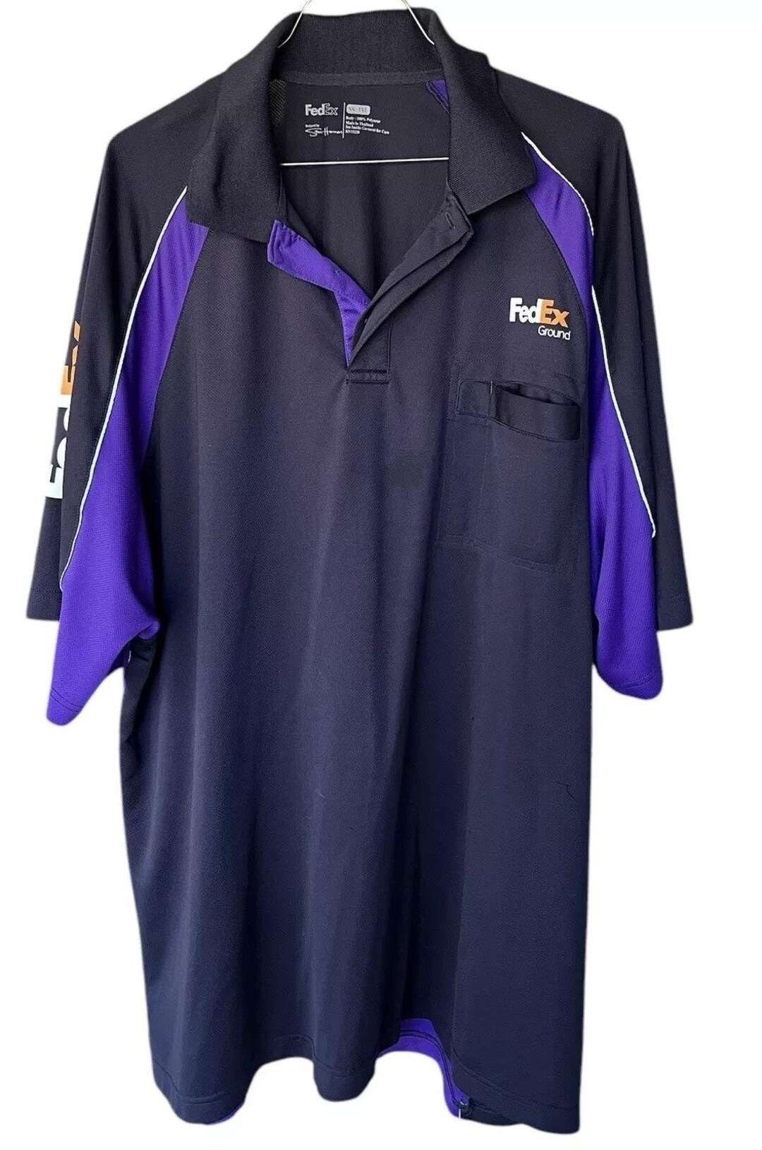 Vintage Fedex Ground Polo Uniform Shirt Short Sleeves Stan Herman ...