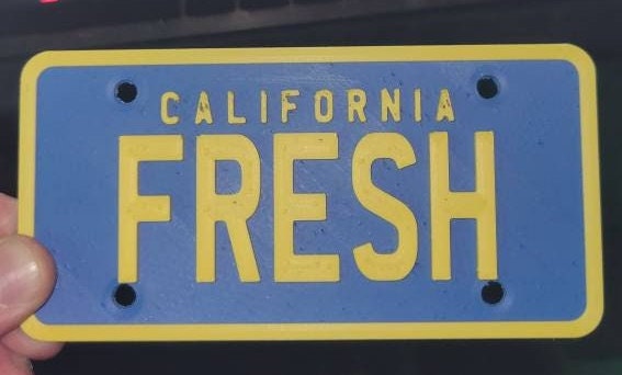 California Fresh License Plate From Fresh Prince - City/state ...