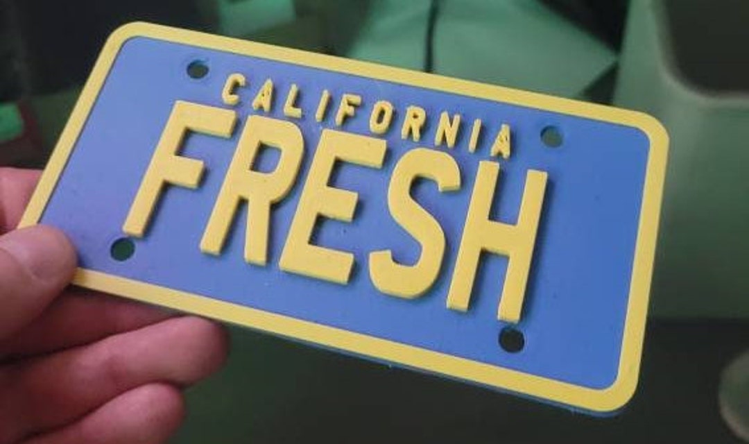 California Fresh License Plate From Fresh Prince City/state - Etsy