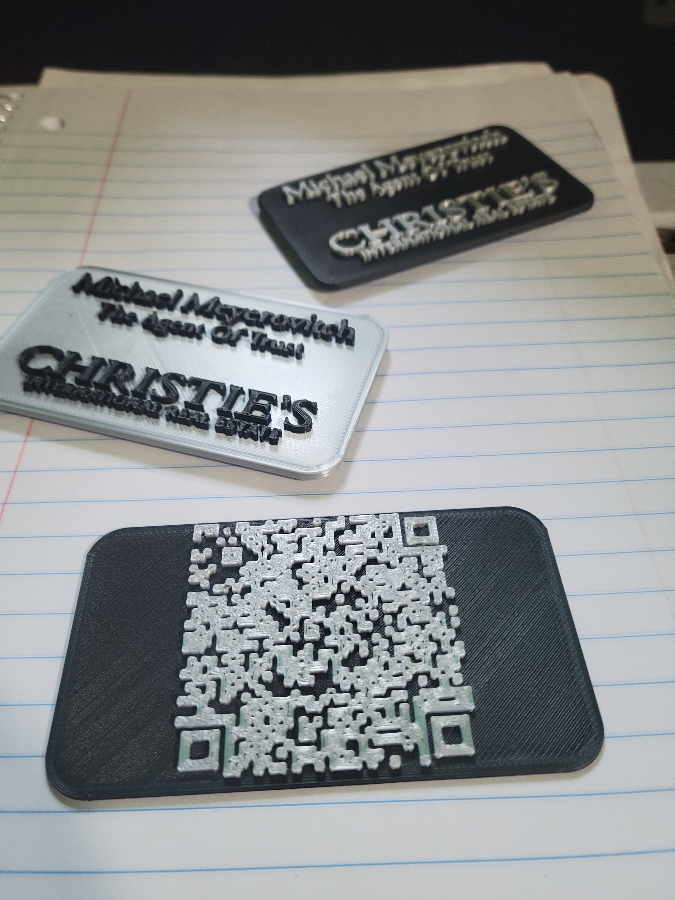 3d NFC + QR Code Custom Branded Business Calling Card Made of ...