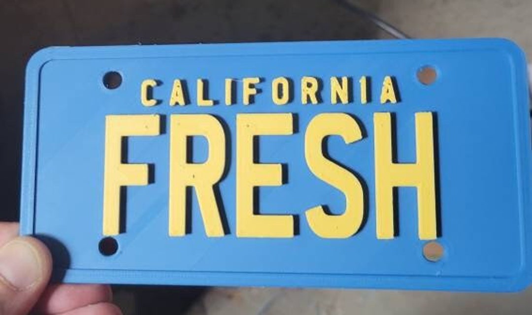 California Fresh License Plate From Fresh Prince - City/state ...