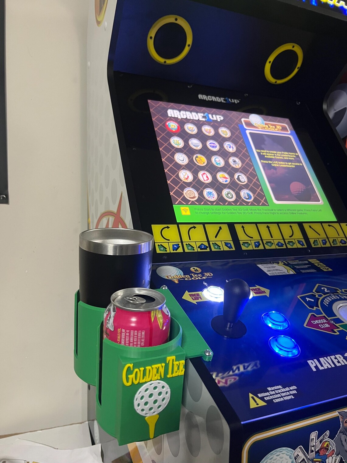 Arcade Golden Tee Cup Holder Universal Mount New Gen Cabinet - Etsy