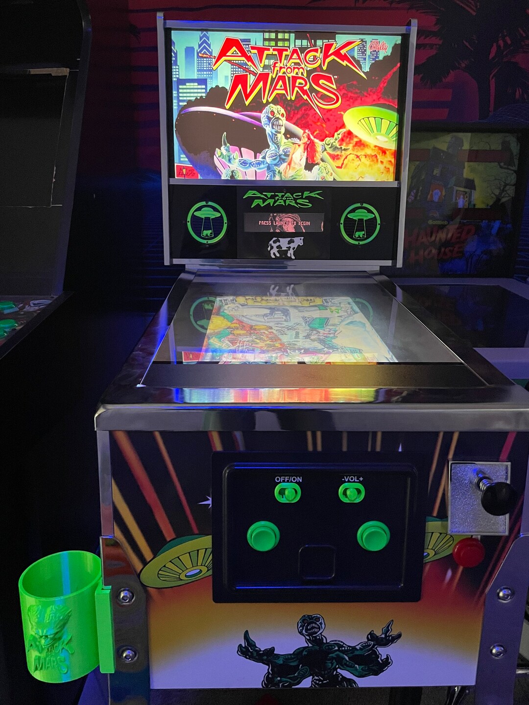 Arcade 1up Attack From Mars Pinball Cup Holder - Etsy