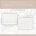 2024 Calendar I Boho 2024 Calendar I Monthly Calendar I Wall Calendar I ...