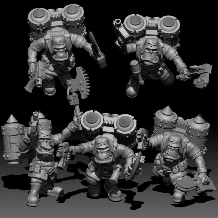 Ork Storm Boys With Boss Nob 6 Models - Etsy