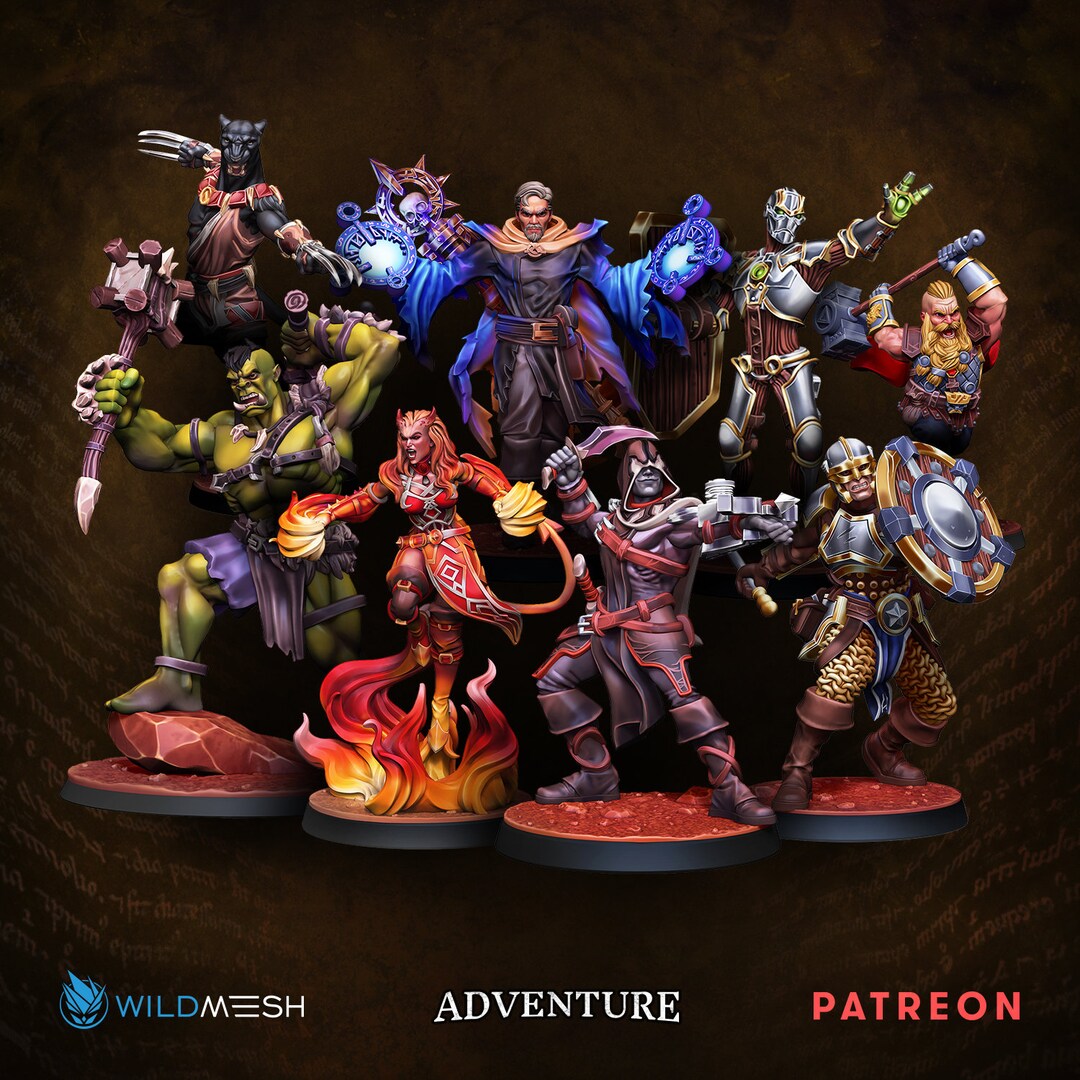 Resin Printed Tabletop Hero Set - Etsy
