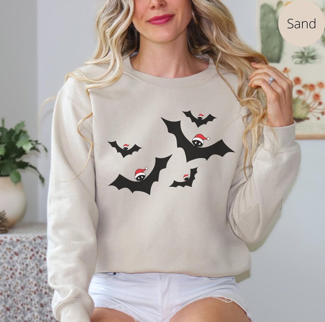 Christmas Bats, Christmas Sweatshirt, Bat Sweater, Bat Shirt, Gift for ...