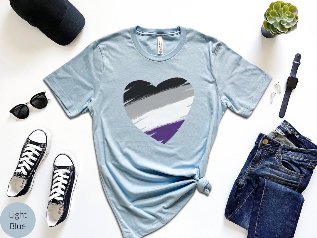 Ace Pride Heart, Asexual Pride, Asexual Flag Shirt, Ace Flag Tee, Ace ...