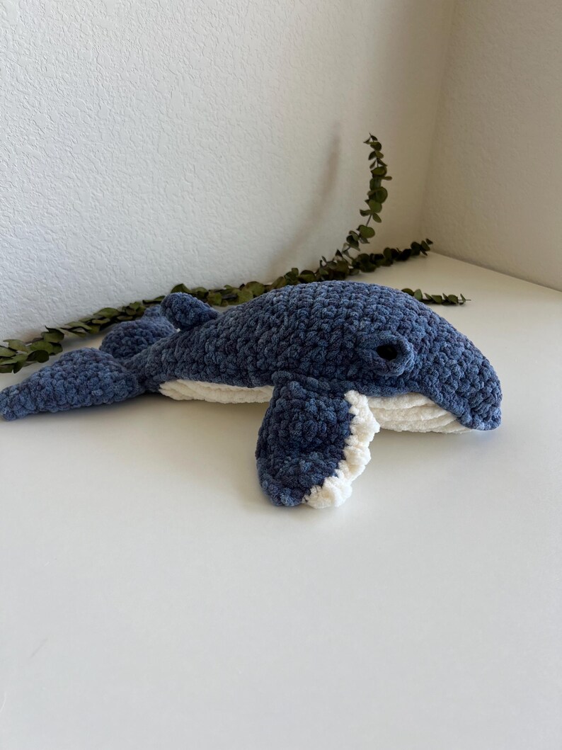 Crochet Whale Mini Hugo the Humpback Whale Handmade Plush Toy Ready to ...