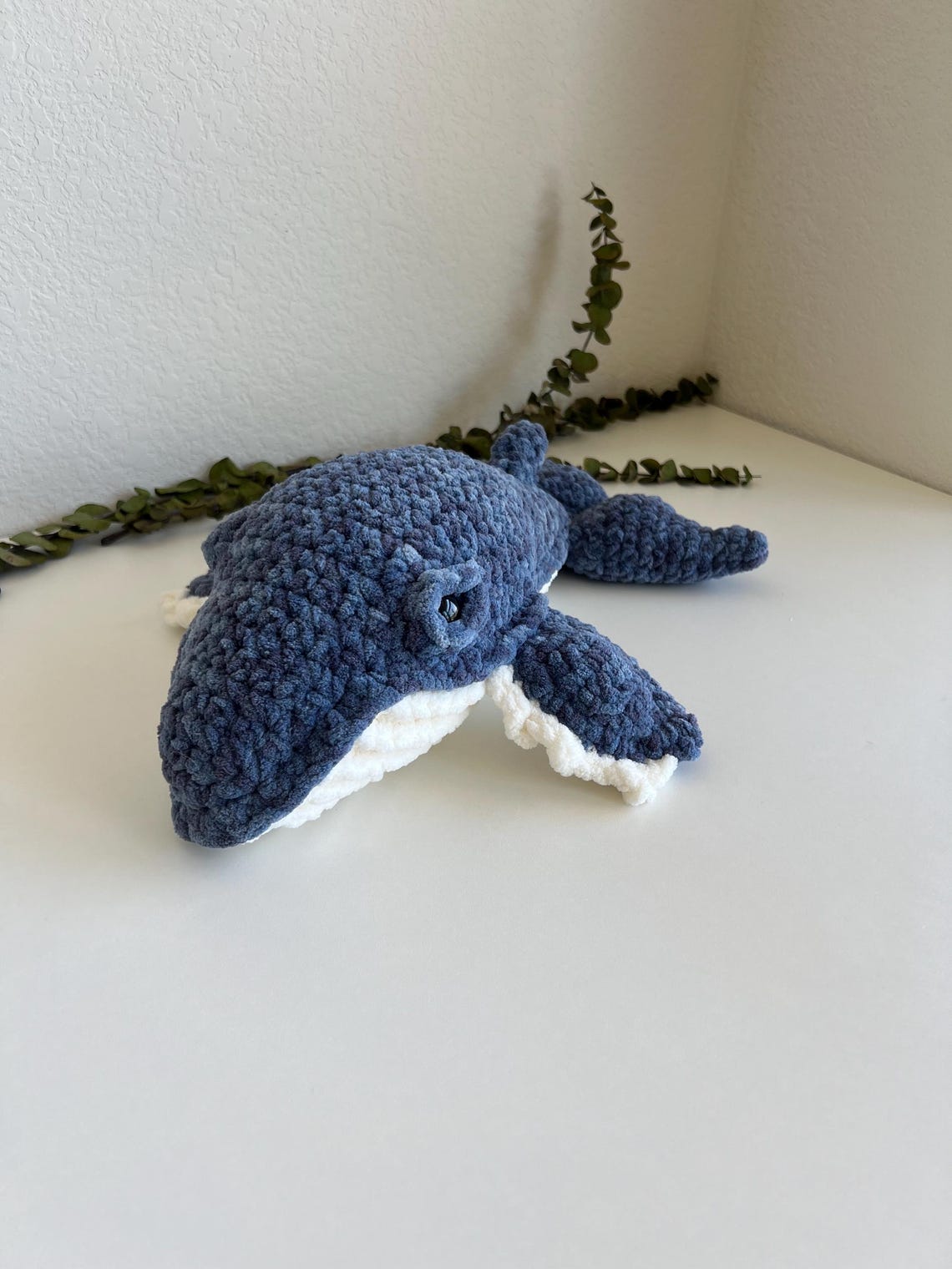 Crochet Whale Mini Hugo the Humpback Whale Handmade Plush Toy Ready to ...