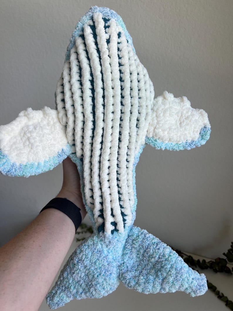Crochet Whale - Mini Hugo the Humpback Whale - Handmade Plush Toy - Tri ...