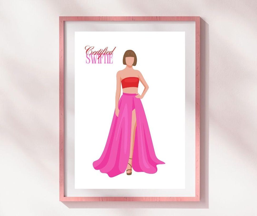 Certified Swiftie Printable Wall Art - Taylor Swift Outfit Inspired ...