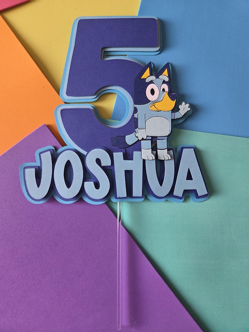 Custom Bluey Birthday Cake Topper – Personalized Party Decoration - Etsy