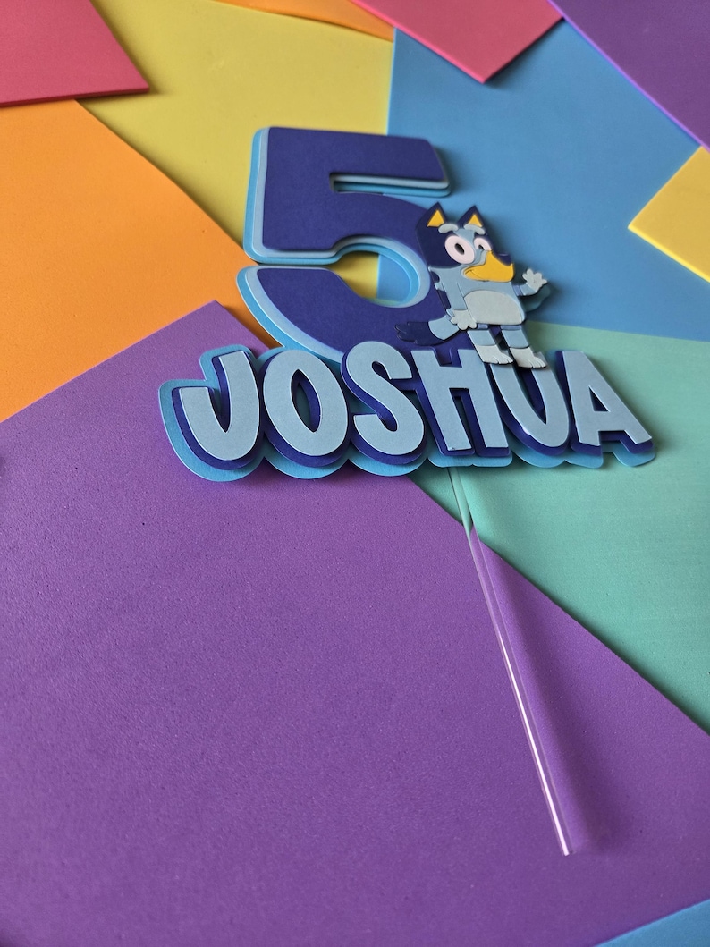 Custom Bluey Birthday Cake Topper – Personalized Party Decoration - Etsy