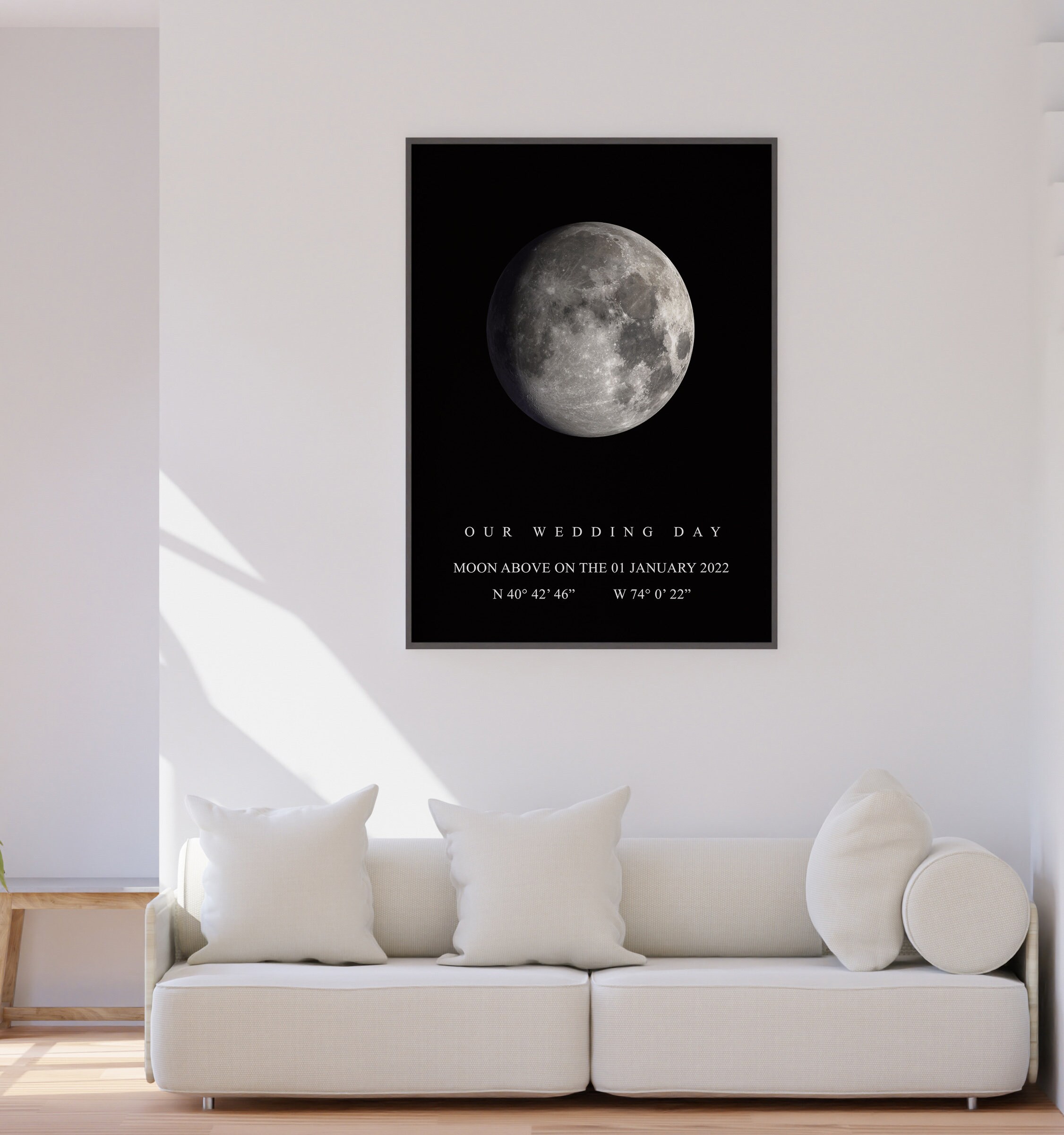 Custom Moon Print , Moon Poster, Personalized Moon Phase Print ...