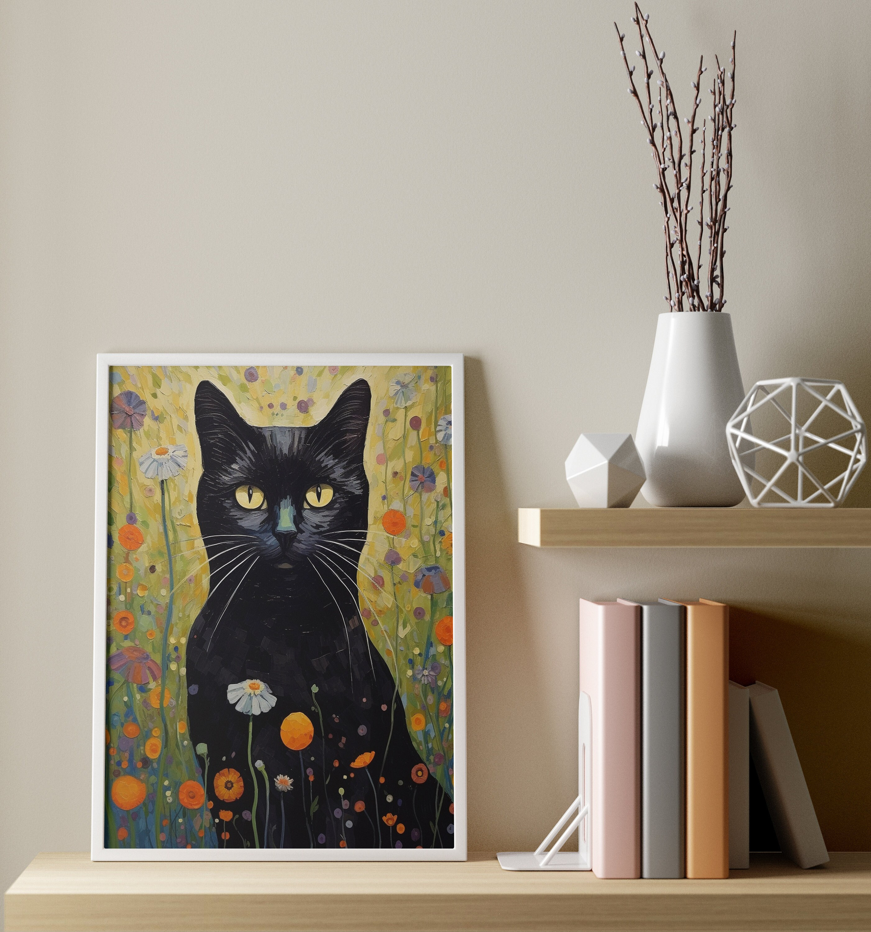 Gato negro de Klimt Gato de Gustav Klimt Gato de Monet - Etsy México