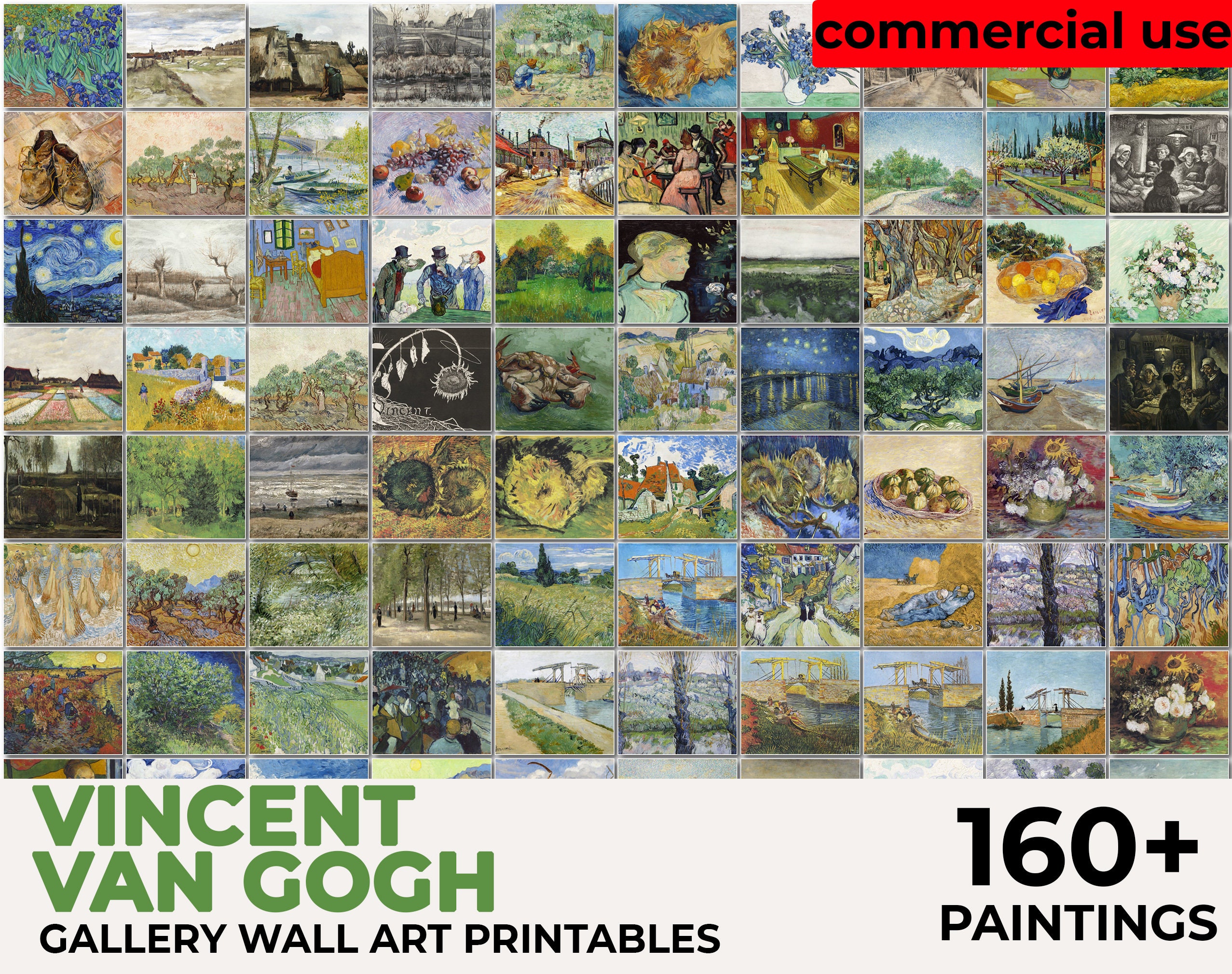 Van Gogh Poster Mega Bundle Van Gogh Wall Art Print Starry - Etsy