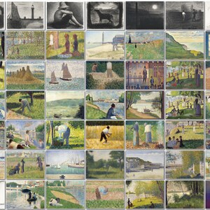 Georges Seurat Printable Wall Art Bundle Artworks , Georges Seurat ...