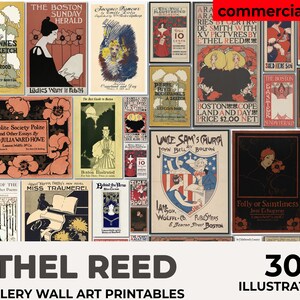 Art Nouveau Bundle, Ethel Reed, Poster Bundle, Art Nouveau Print, Best ...