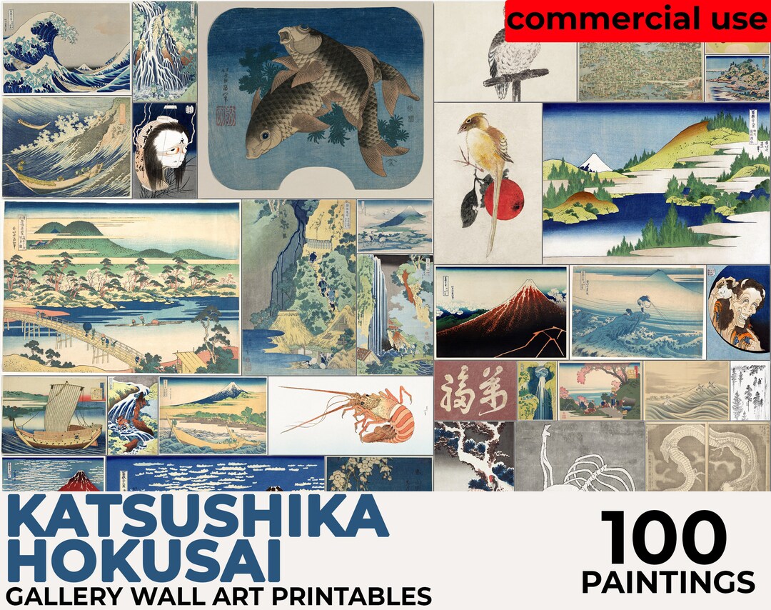 Katsushika Poster, Katsushika Hokusai, Oriental Printable, Hokusai ...