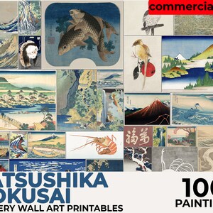 Katsushika Poster, Katsushika Hokusai, Oriental Printable, Hokusai ...