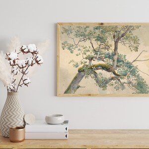 Vintage Tree Print, Tree Art Print, Vintage Tree Branches, Watercolor ...