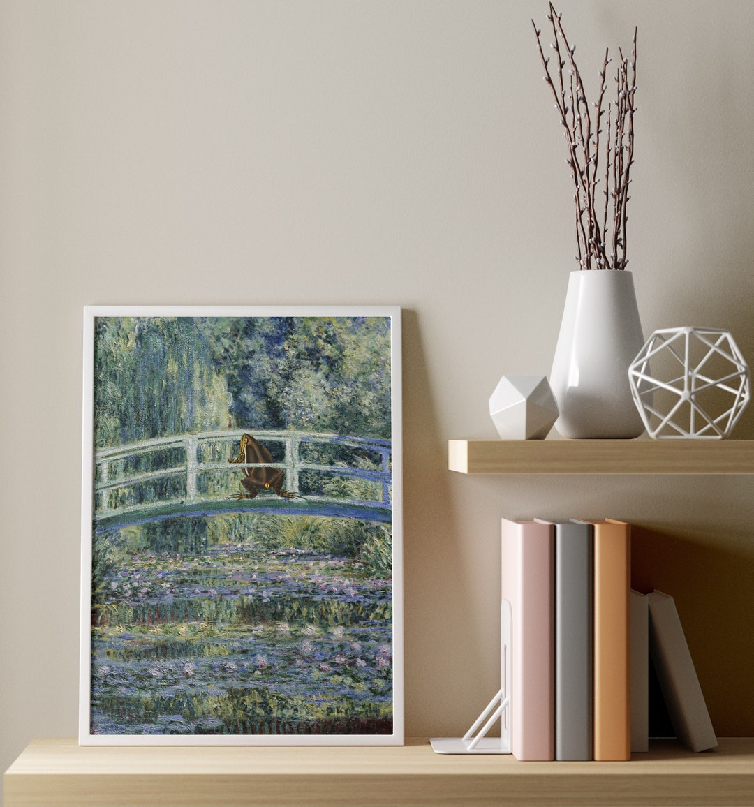 Monet Frog, Frog Print, Frog Art, Frog Painting, Frog Wall Art, Funny ...
