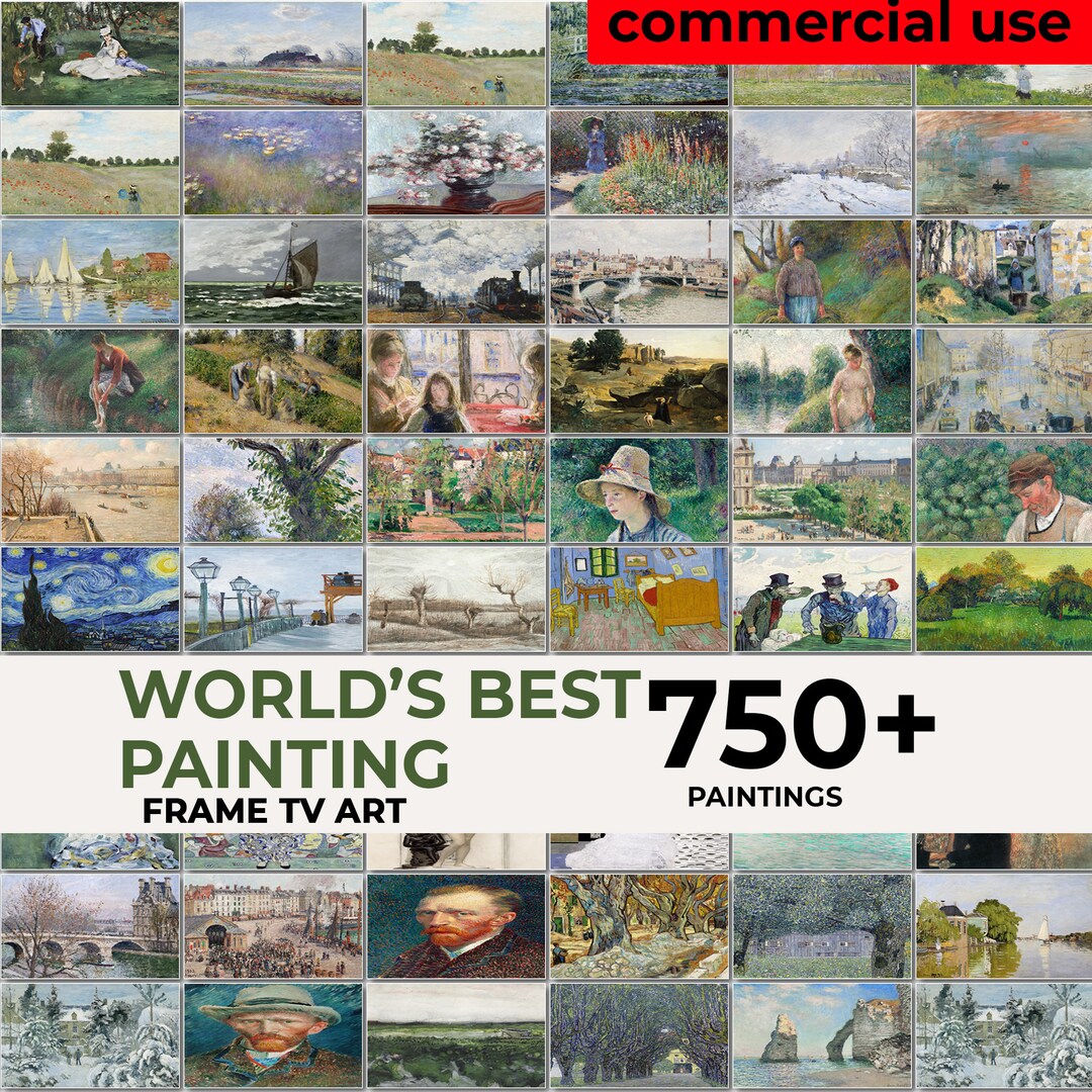 Van Gogh Frame TV Art, Gustav Klimt Art, Claude Monet, Camille Pissarro ...