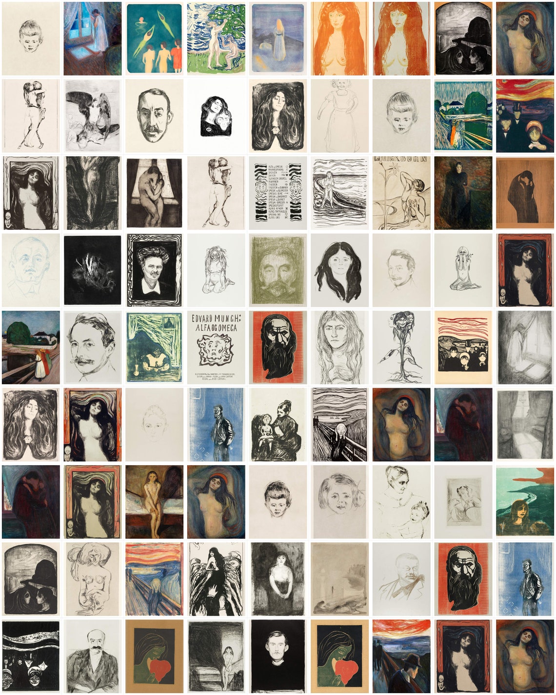 Edvard Munch Frame TV Art 150 Complete Bundle Tv Frame Set - Etsy