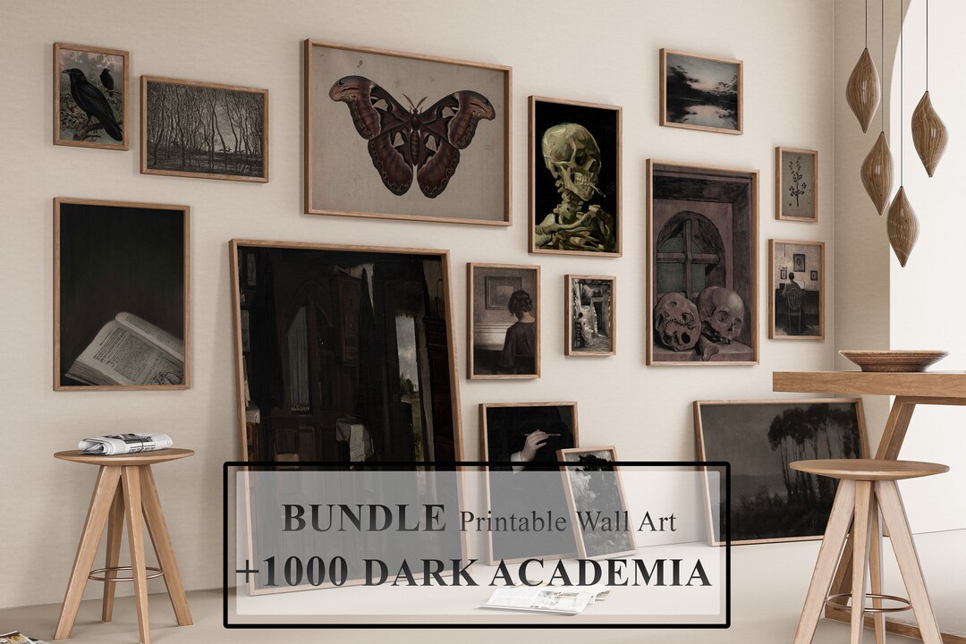 Dark Academia Decor Mega Bundle: 1000+ Prints, Moody Gallery Wall Art ...