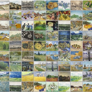 Van Gogh Poster, Mega Bundle, Van Gogh Wall Art Print, Starry Night ...