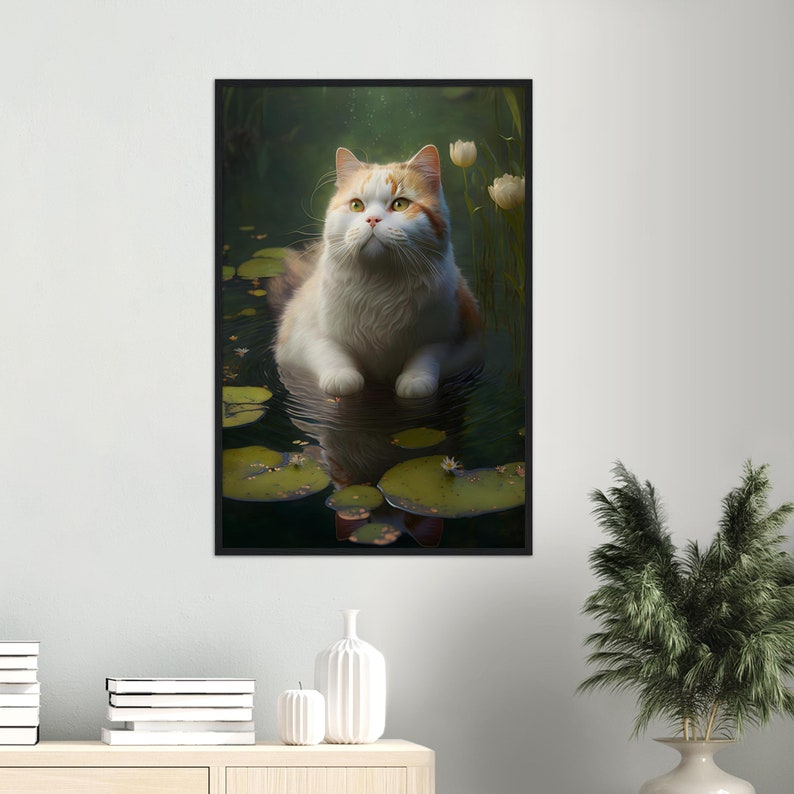 Cat Poster Set of 6 Monet Cat Print Van Gogh Cat Poster - Etsy