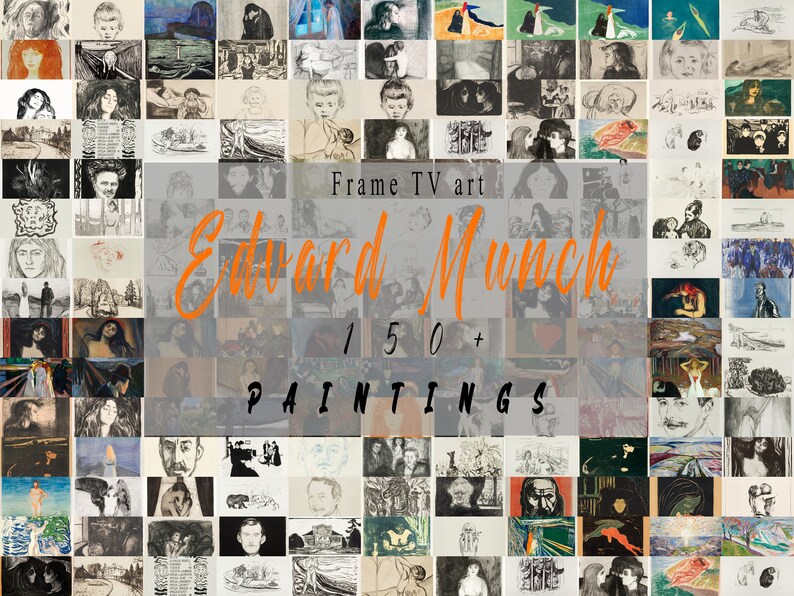 Edvard Munch Frame TV Art 150 Complete Bundle Tv Frame Set - Etsy