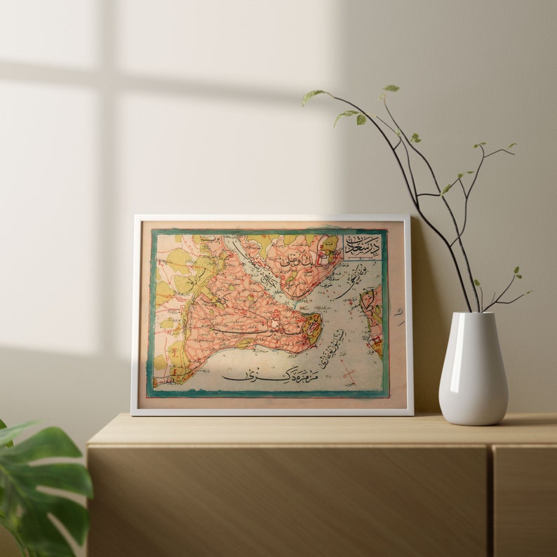 Turkish Art, Map of Istanbul, Ottoman, Ottoman Art, Ottoman Map ...