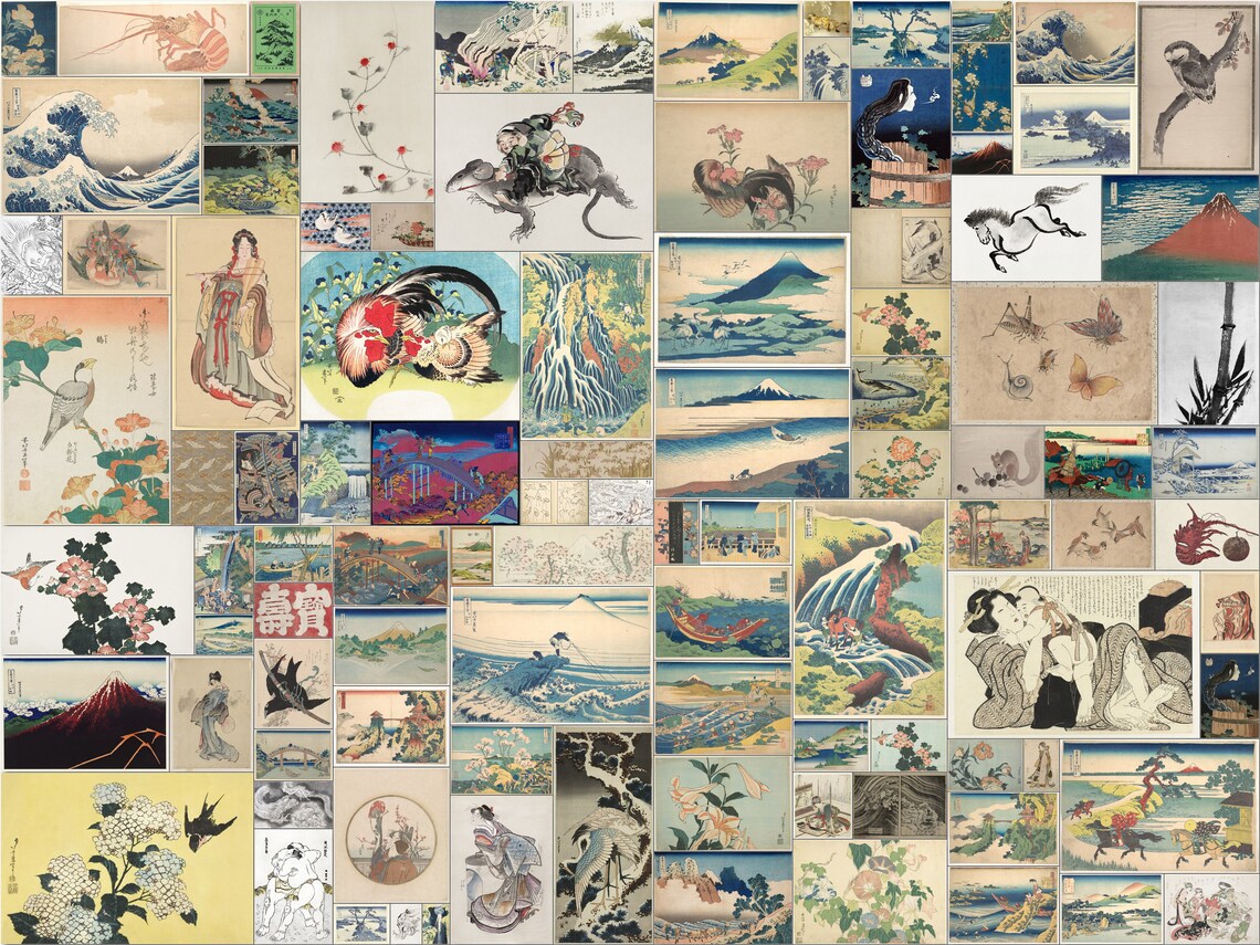 Katsushika Poster, Katsushika Hokusai, Oriental Printable, Hokusai ...